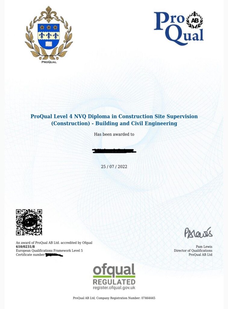 NVQ Level 4 Construction Site Answers *Assessor Verified* – NVQ Solutions